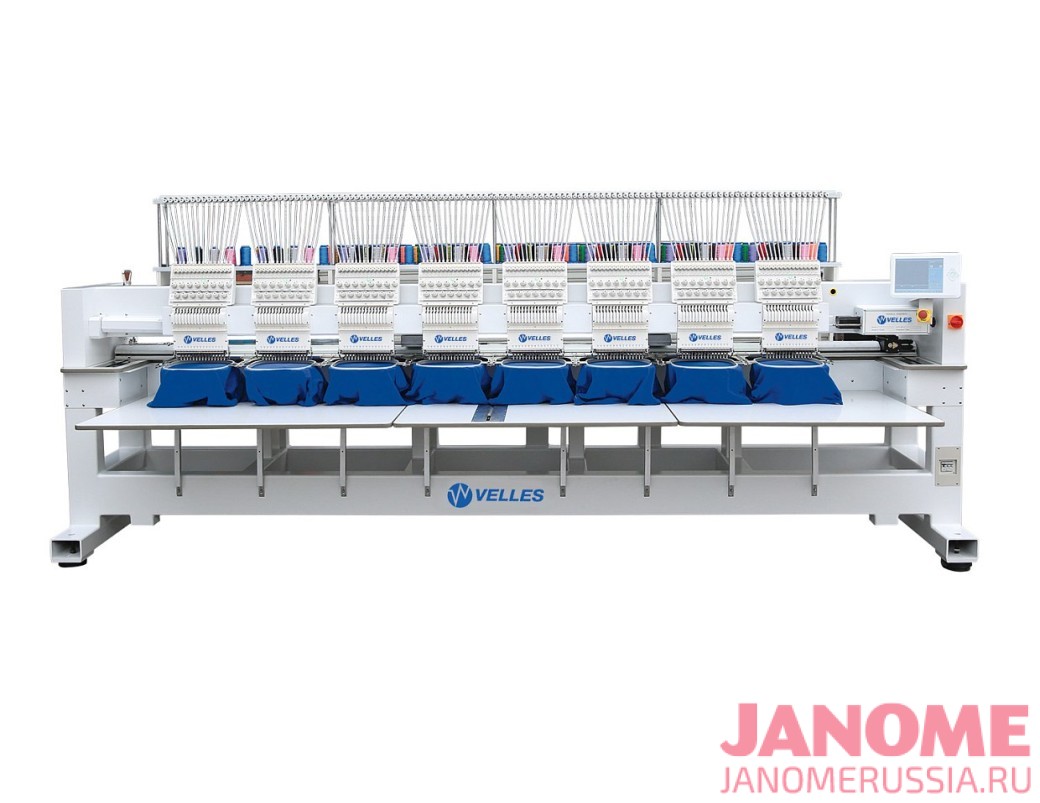 Промышленная восьмиголовочная вышивальная машина VE1508 VELLES FAS-CAP ...